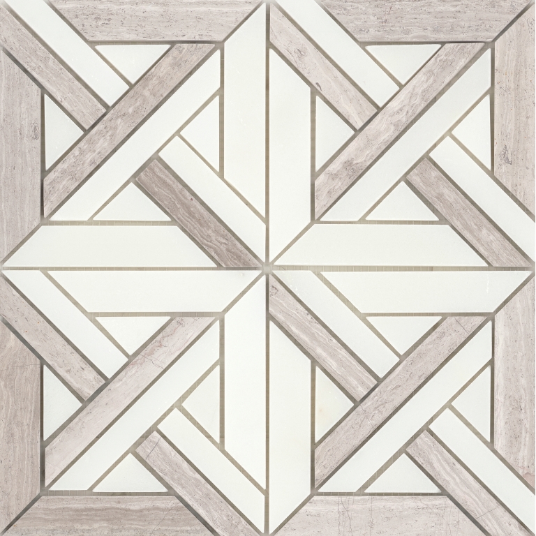 ALLURO - 12X12 MINI CASTLE, CREAM, POLISHED | Emser Tile