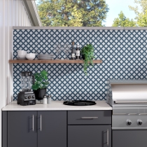 GEOMETRY - 10X10 FRAME, NAVY, MATTE/SATIN | Emser Tile