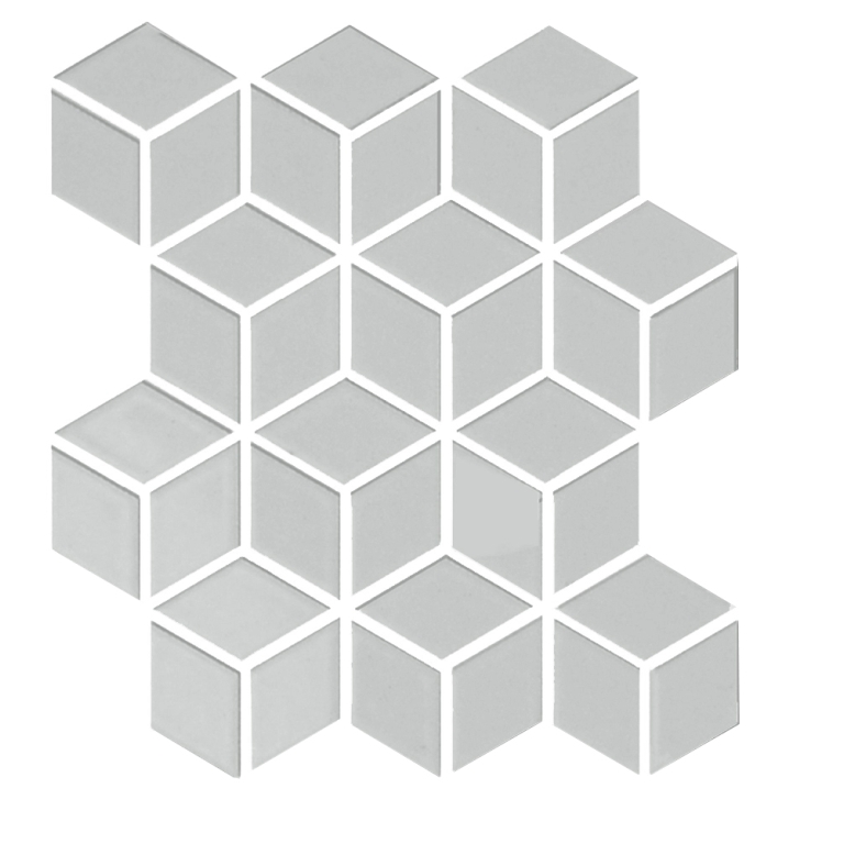 SHAPE - 2X2/11X12 CUBE, GRAY, GLOSSY | Emser Tile