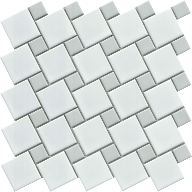 SPIN - 11X11, WHITE/SILVER, MATTE | Emser Tile