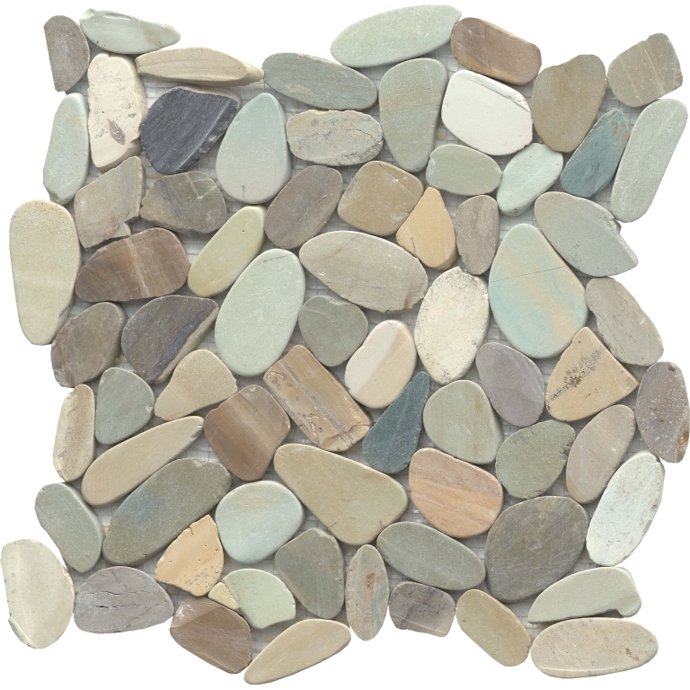 VENETIAN PEBBLES - 2X2/12X12 FLAT, PASTEL, SATIN | Emser Tile